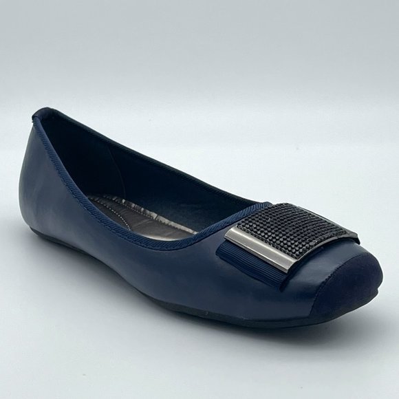 Pierre Dumas | Shoes | Pierre Dumas Moni 24 Navy Blue Slip On Ballet ...